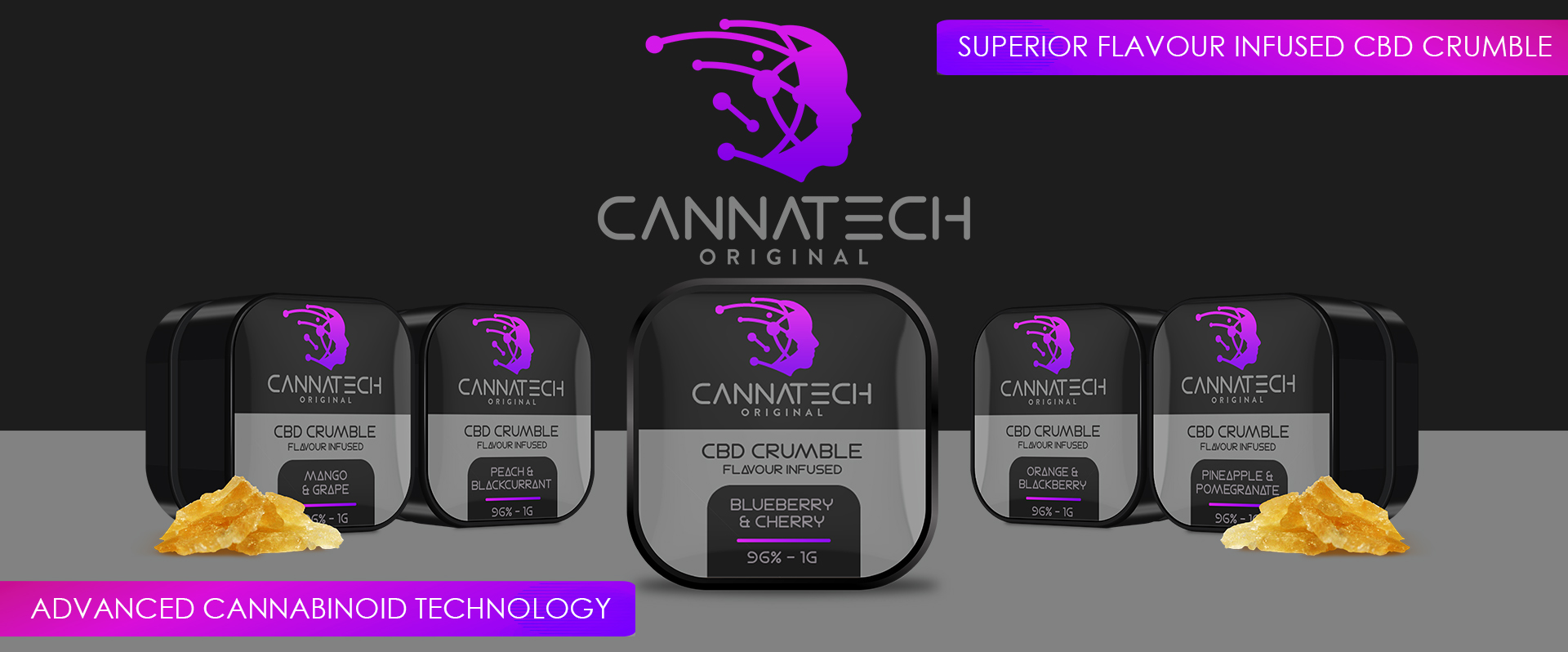 Mango & Grape Cannatech CBD Crumble - 1g